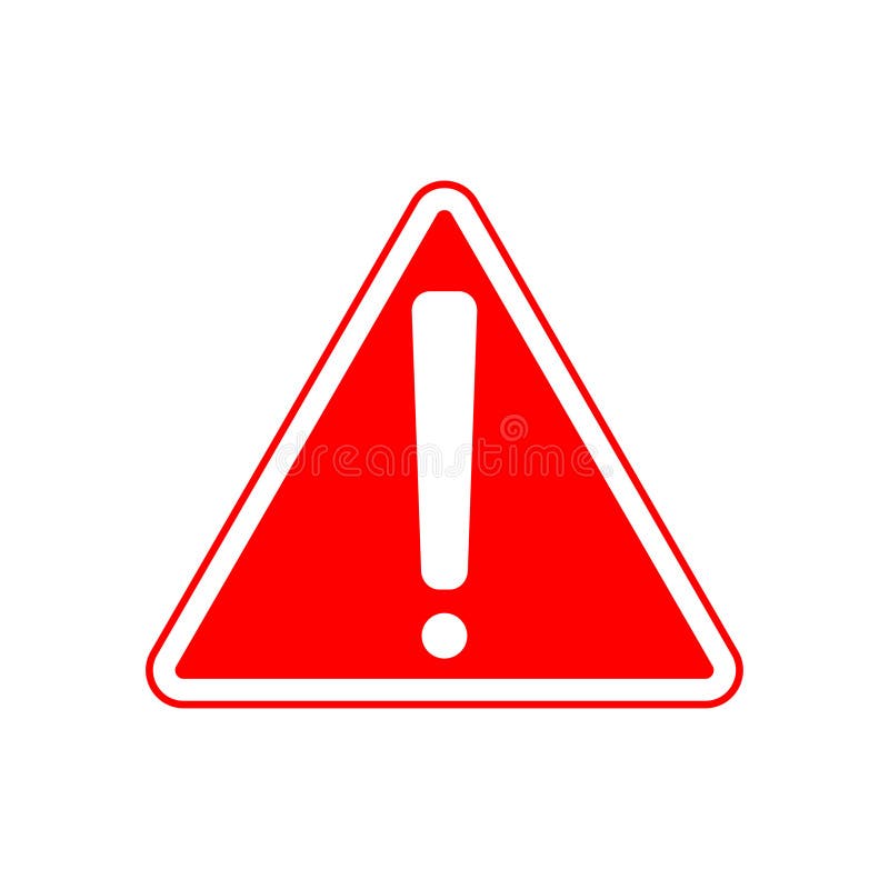 Warning Sign with Red Line Illustrator Vector Design Stock Vector ...