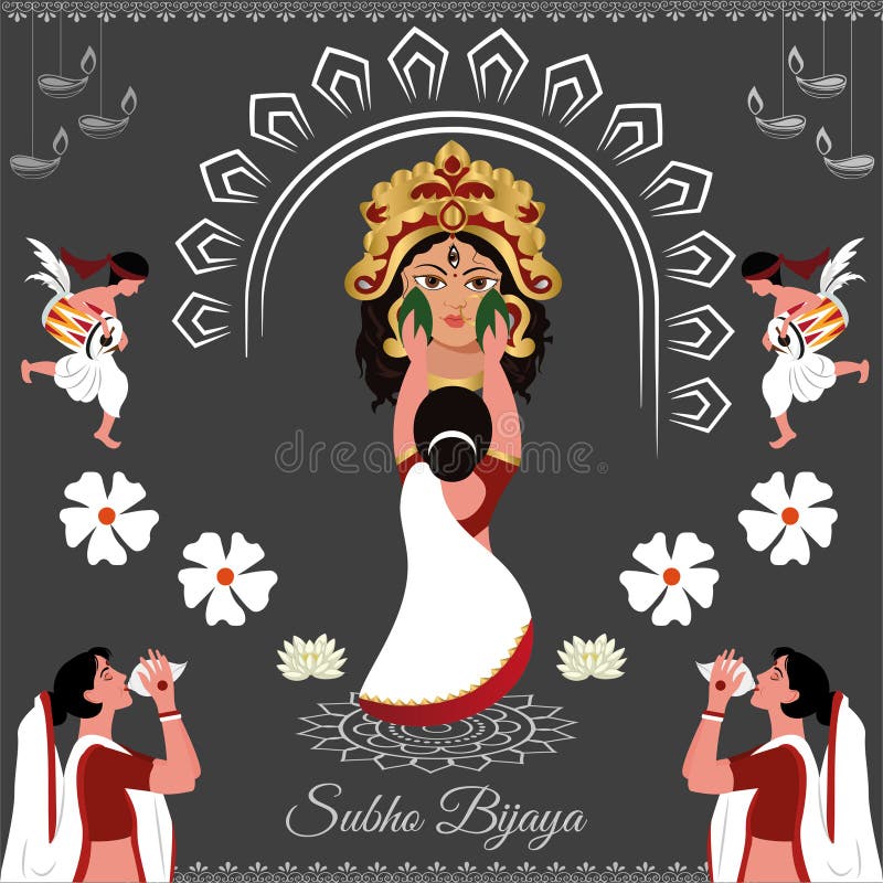 Subho Bijaya in Bengali Durga Puja Festival Creative Social Media Post ...