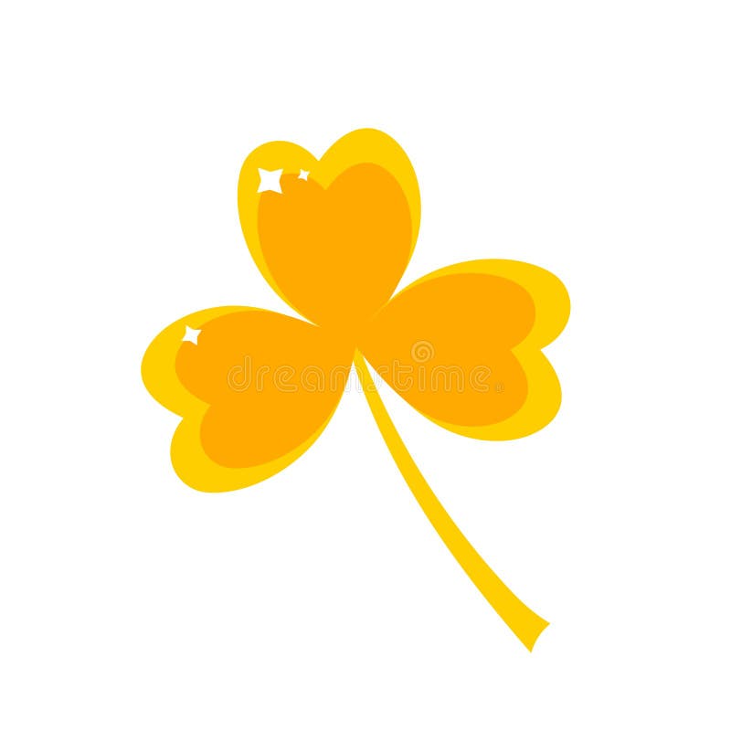 Golden Clover Icon. Symbol of Luck, Fortune. Shamrock Stock Vector ...