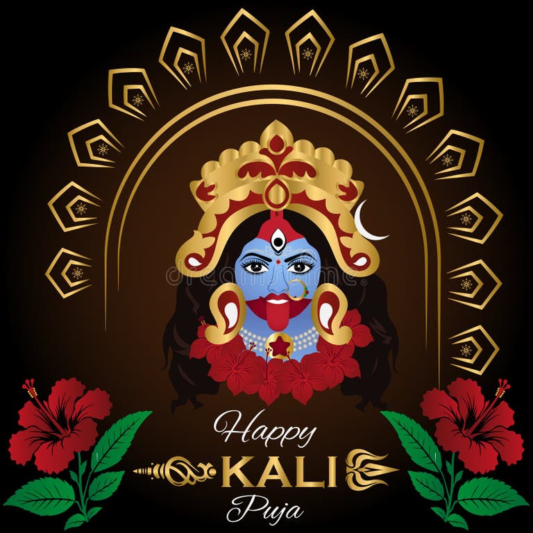 This Vibrant Illustration Depicts Goddess Kali in Her Divine and ...