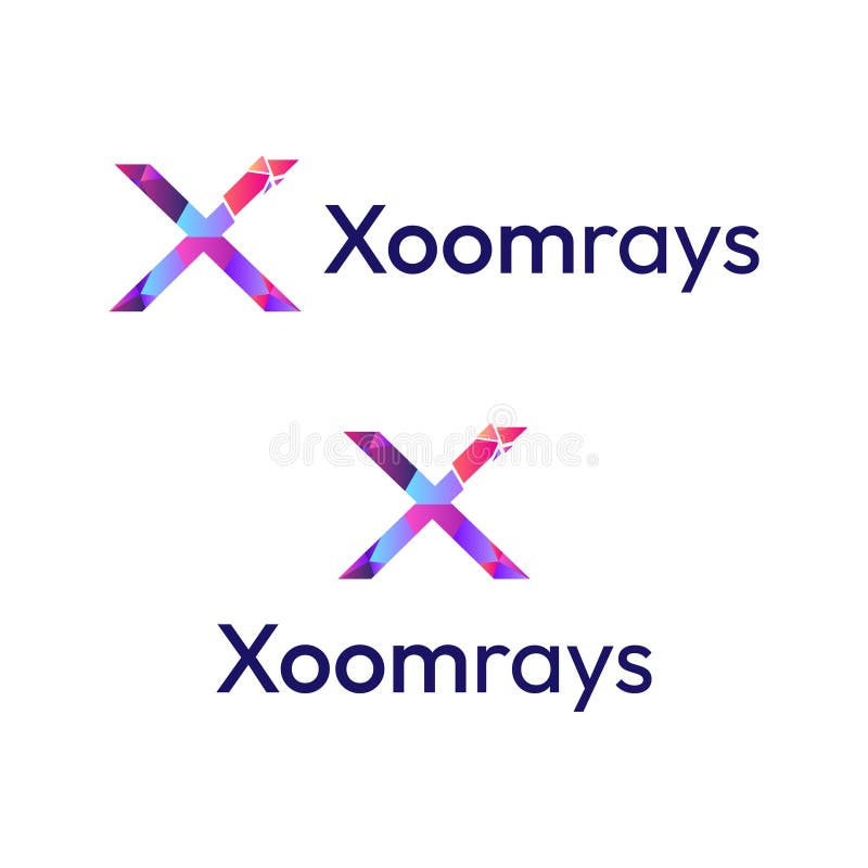 Xoom Rays X Abstract Logo Design Stock Illustration - Illustration of ...