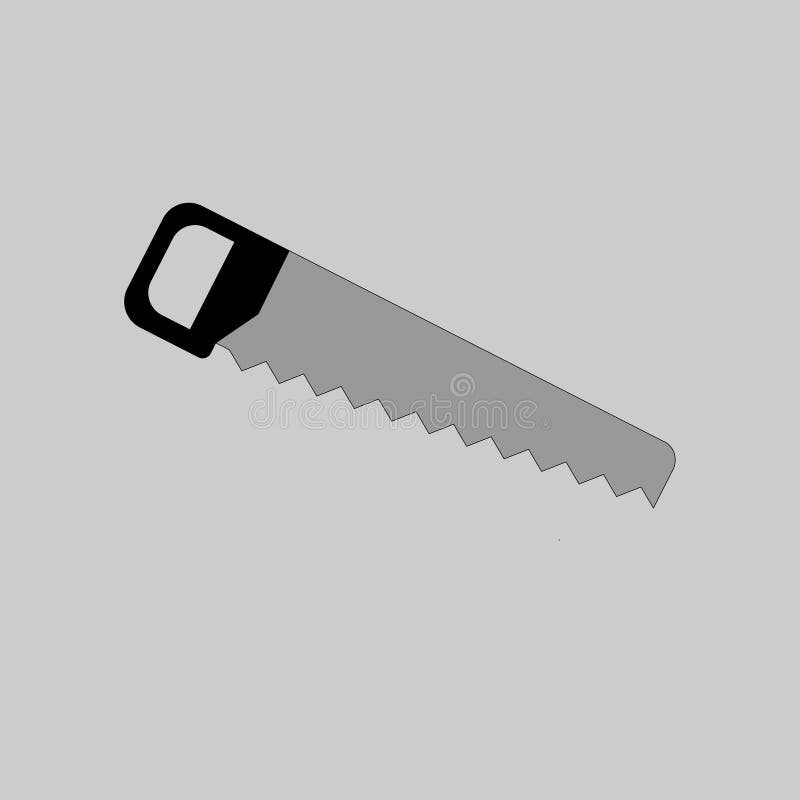 Manual Saw Cutting Vector Icon Stock Vector - Illustration of ...