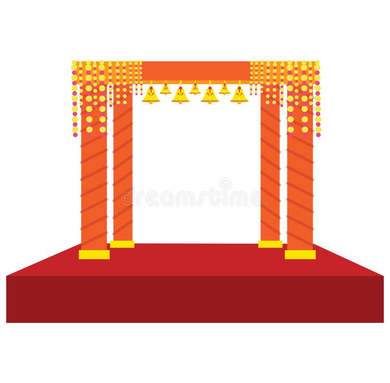 Wedding Mandap for Bride and Groom Stock Vector - Illustration of ...