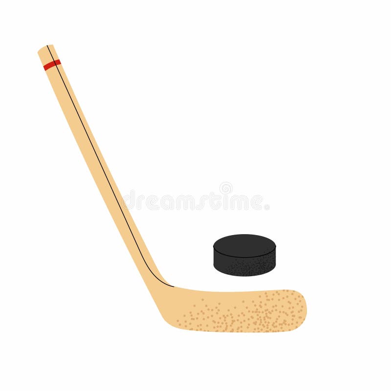 Hockey Puck and Stick. Sports Equipment. Winter Games Stock Vector ...