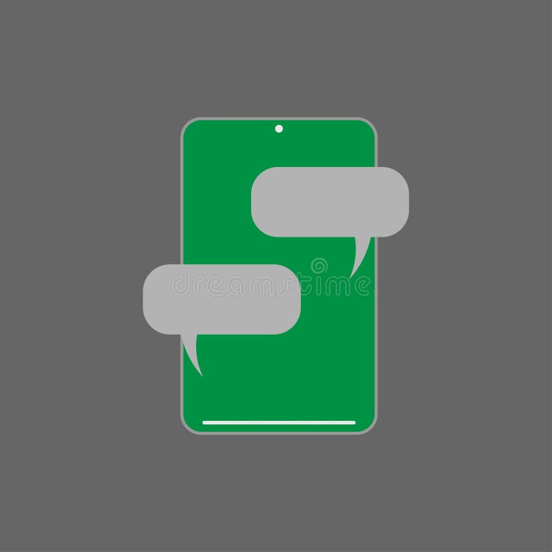 A Modern, Minimalist Vector Icon Illustration of a Handphone ...