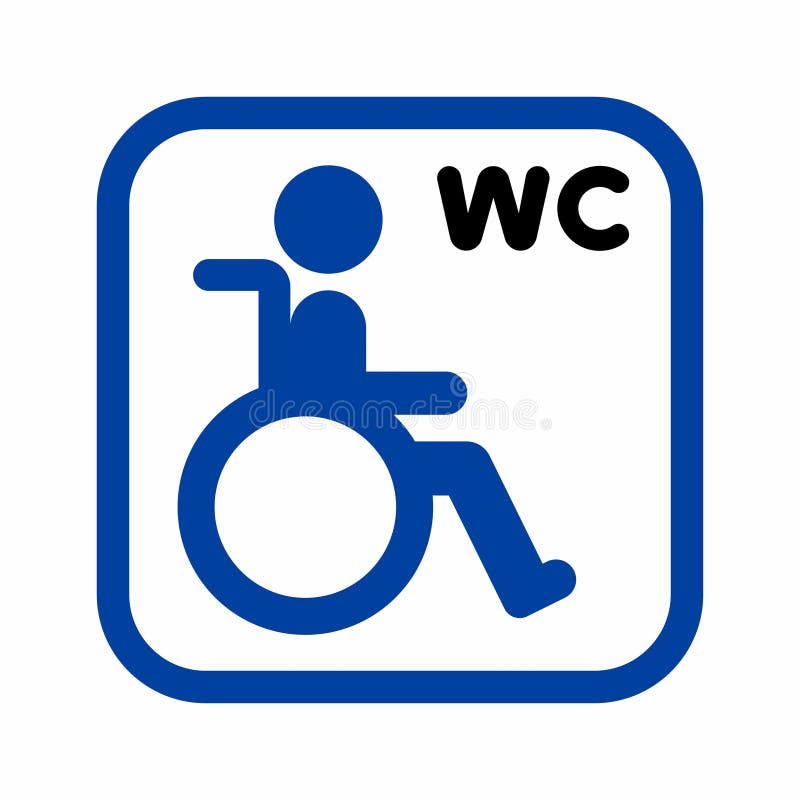 Disabled Toilet Restroom Symbol Icon. Disability Care Pictogram ...