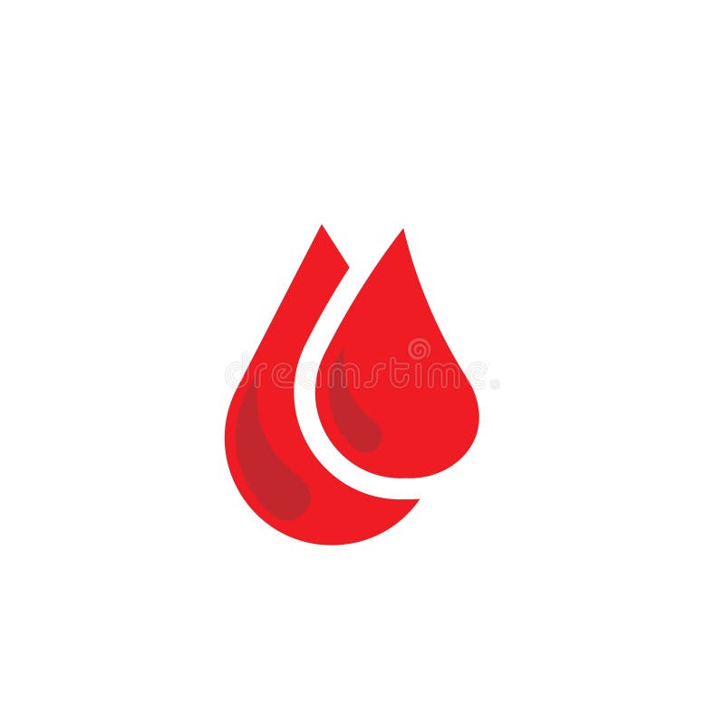 A Minimalist Vector Icon Illustration of a Red Drop of Blood Stock ...