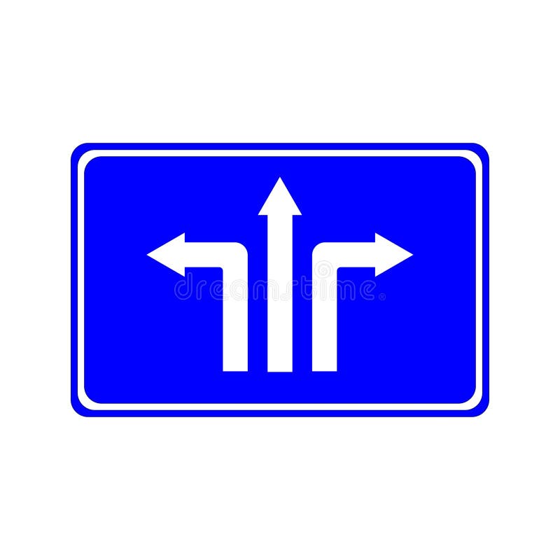 Create a Vector Icon Illustration of a Road Sign with an Arrow Stock ...