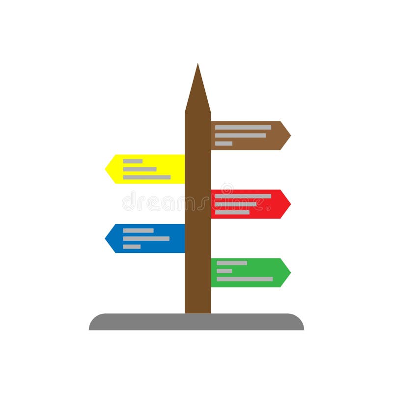 Create a Vector Icon Illustration of a Direction Arrow Sign Stock ...