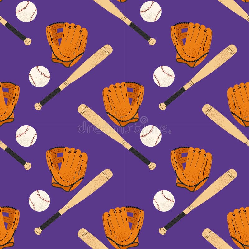 Sports Equipment Bat, Ball and Glove. for Sports Themes, Outdoor Games ...