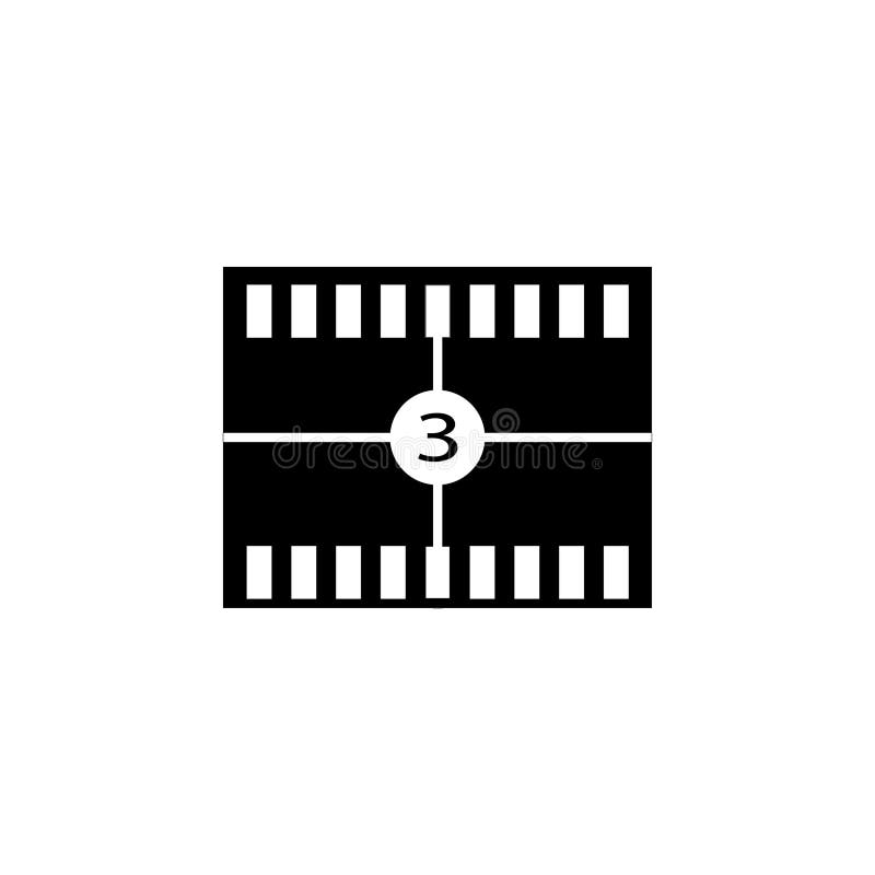 Film Countdown Vector Illustration of Movie Camera Icon Stock Vector ...