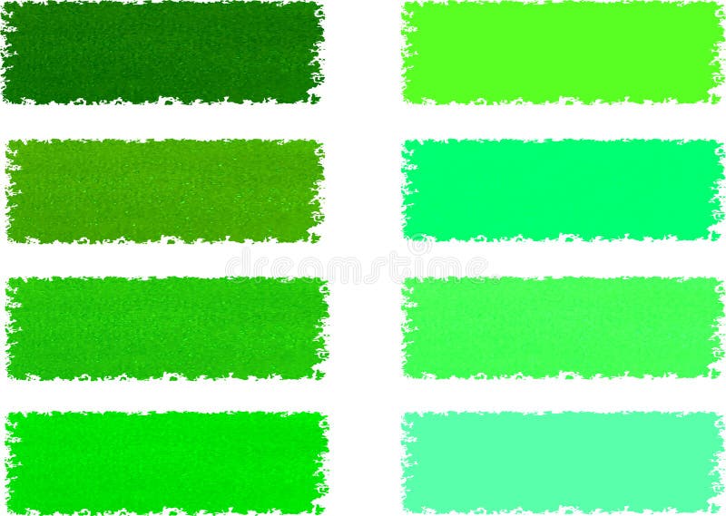 Green Palette Highlighter Brush Set Stock Illustration - Illustration ...