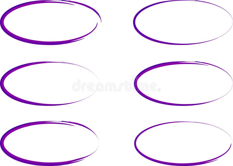 Purple Colorful Abstract Frames Ellipses Set Vector Stock Illustration ...