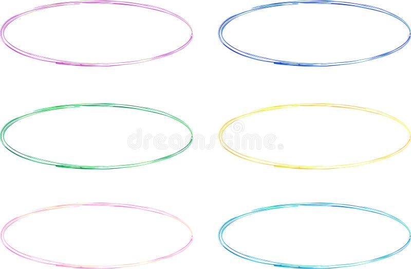 Colorful Pattern Abstract Ellipse Collection Stock Vector ...