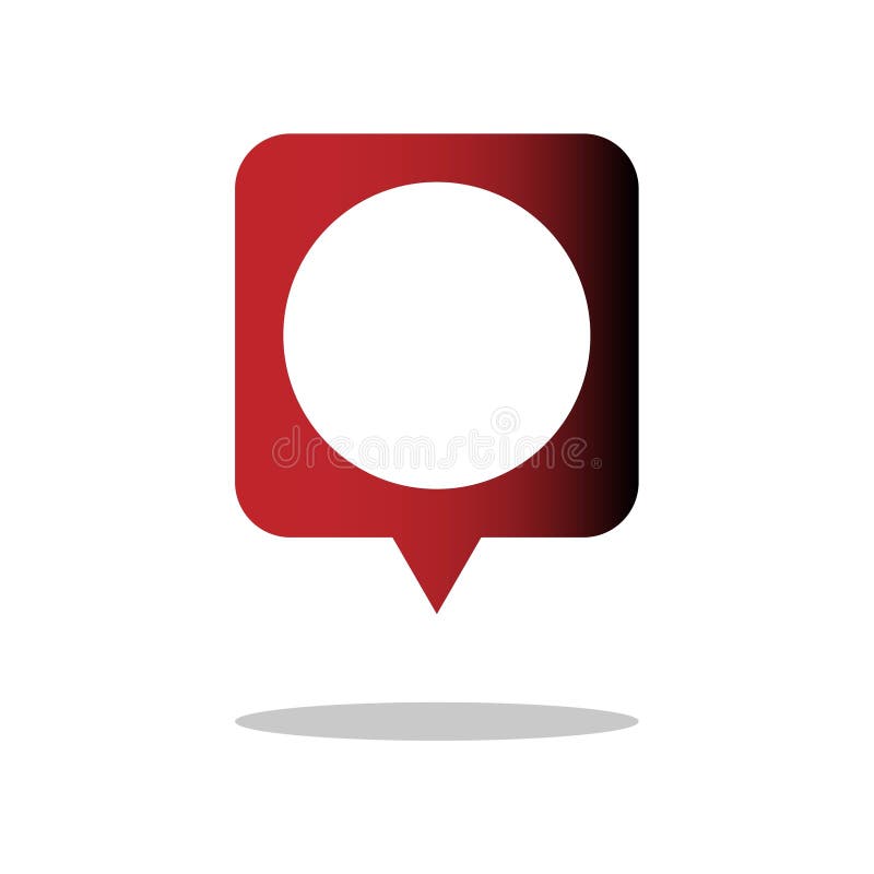 Icon Shaped Like a Red Speech Bubble Stock Vector - Illustration of ...