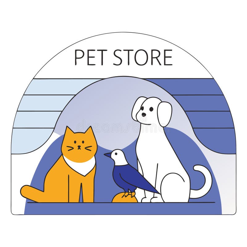 Vector Logo for a Pet Store Symbolizing Care for Pets. Stock ...