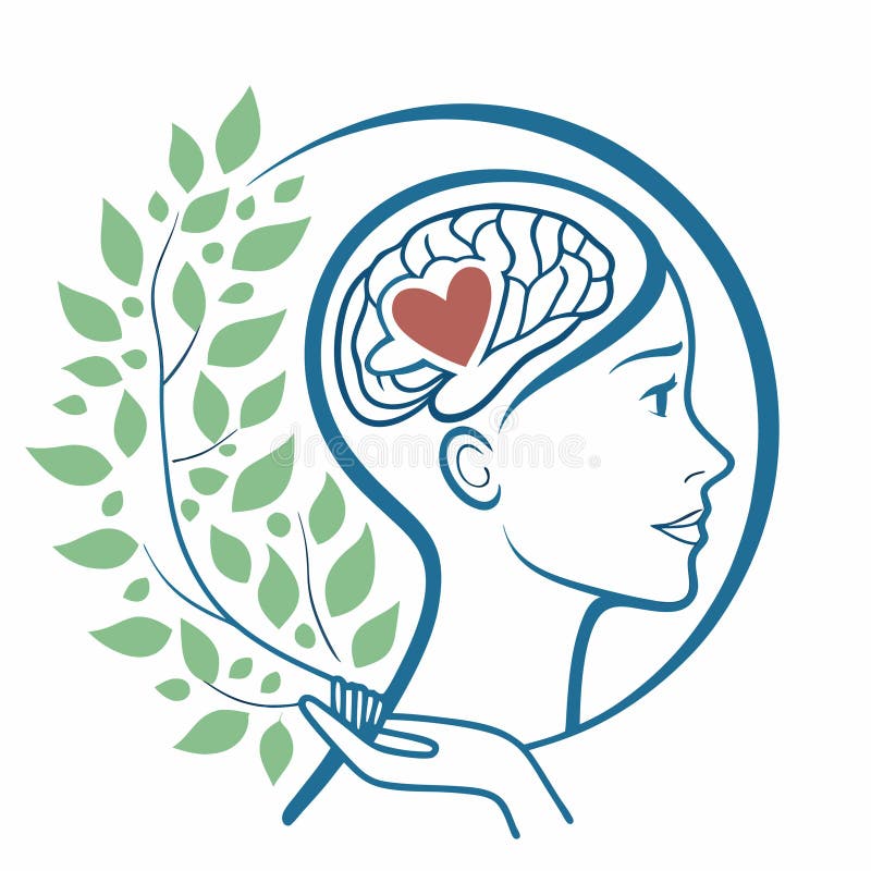 Vector Logo Symbolizing Psychological Help and Support. Stock ...