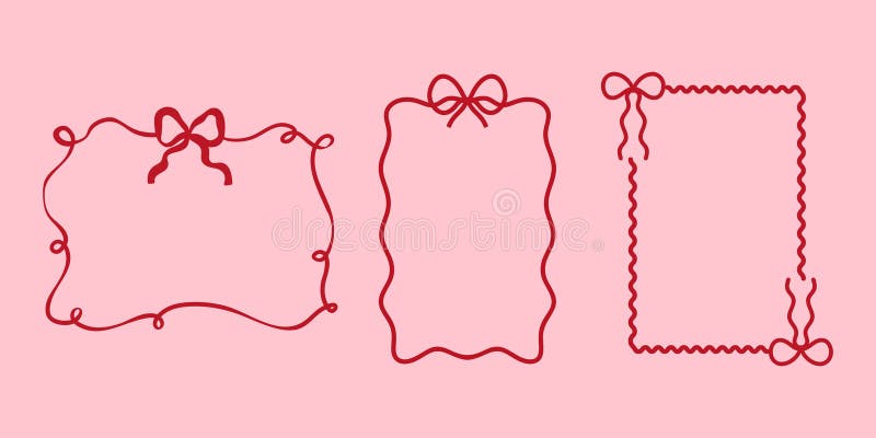 Vintage Ribbon Frame with Bow for Wedding Invitations Stock ...