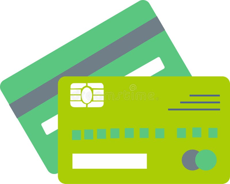 This Vector Image Features an Illustration of Two ATM Cards. Stock ...