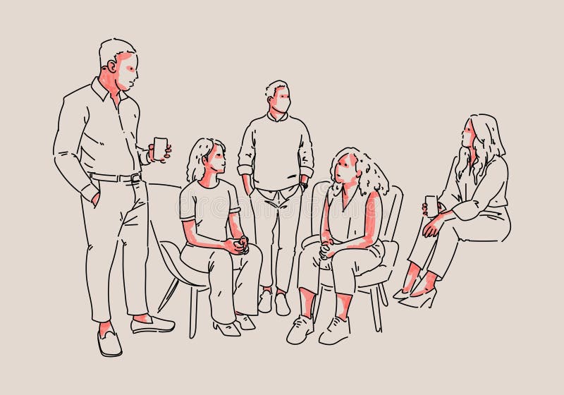 Line Drawing People Stock Illustrations – 220,556 Line Drawing People ...