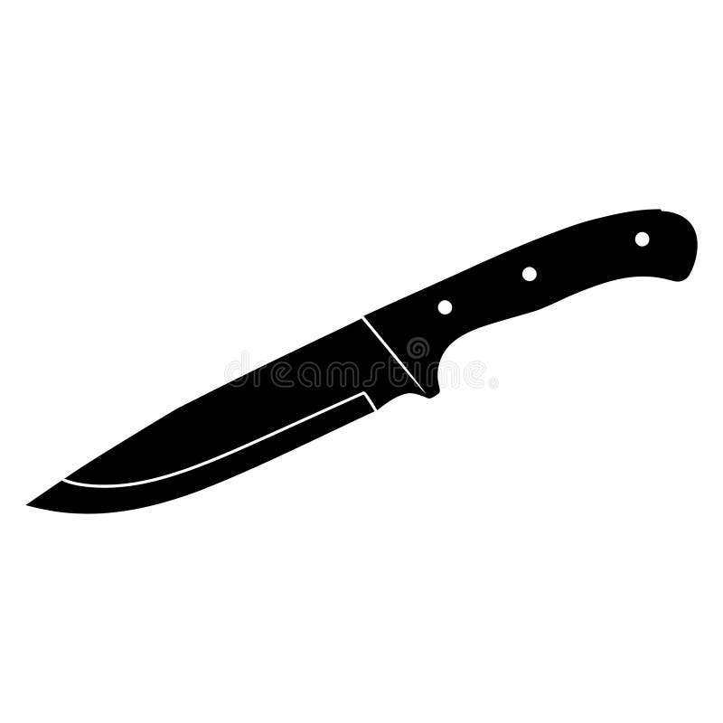 Sharp Knife Logo Silhouette for Food Brand Identity Stock Illustration ...