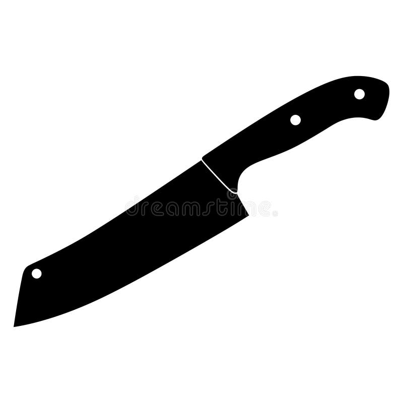 Curved Boning Knife Silhouette with Comfort Ergonomic Handle Stock ...