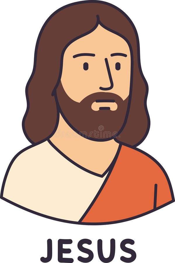 Jesus Christ. Vector Image of Jesus Christ in a Simple Cartoon Style ...