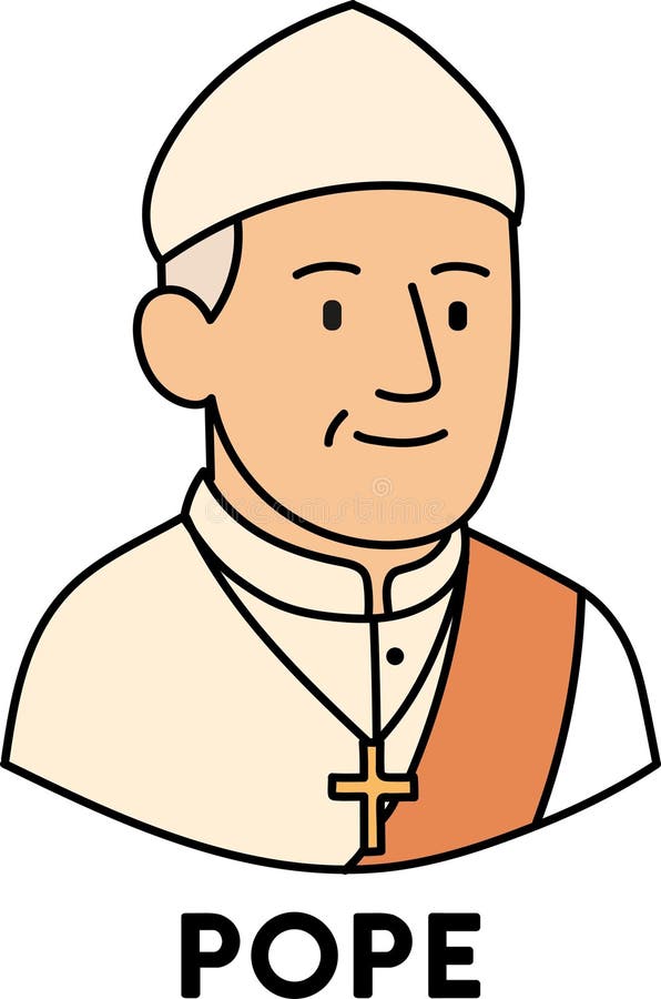 The Pope. Vector Image of the Pope in Cartoon Style. Stock Vector ...