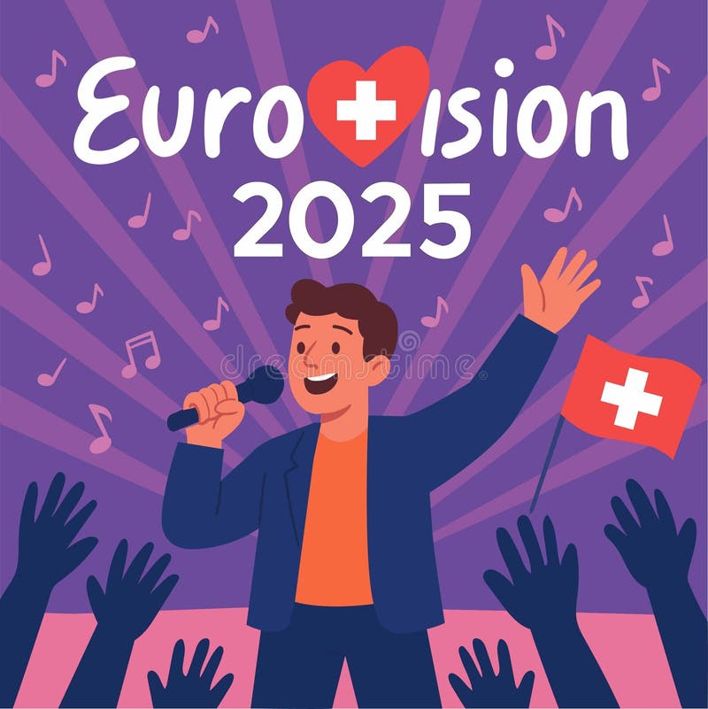 Eurovision 2025 Poster Illustration. Stock Vector - Illustration of ...