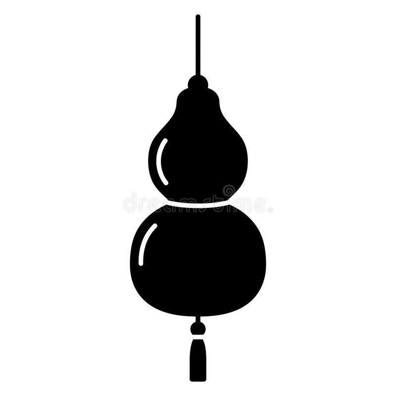 Elegant Chinese Gourd Lantern Icon for Asian Style Art Stock Vector ...