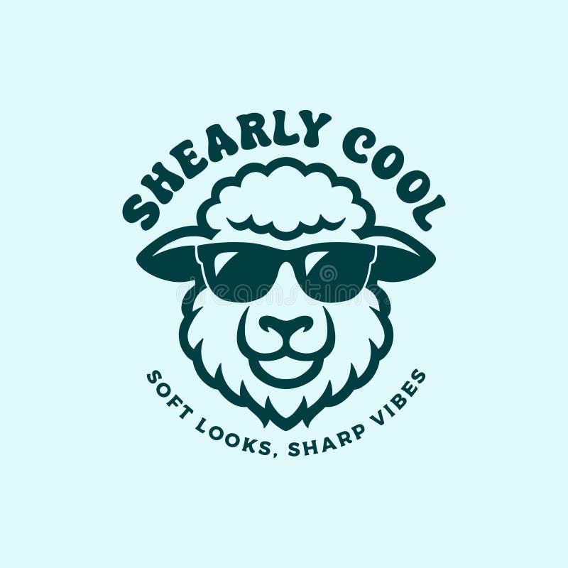 Cool Sheep Logo stock vector. Illustration of glasses - 382423328