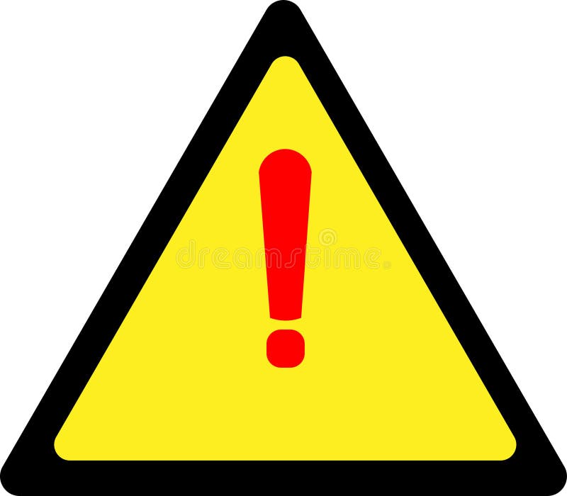 Red Warning Triangle with Exclamation Mark Icon, Danger and Caution ...