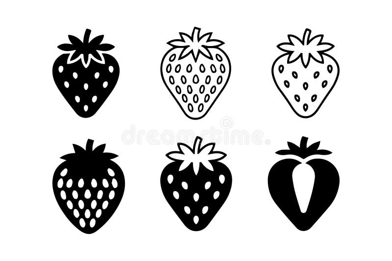 Strawberries Clipart Black White Basket Stock Photos - Free & Royalty ...