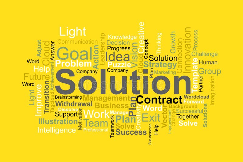 Problem Solve Word Cloud Concept Background Stock Illustrations – 217 ...