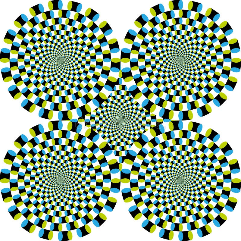 Rotating Snake - Optical Illusion. High Resolution Magic Eye Pattern. Stock Vector ...