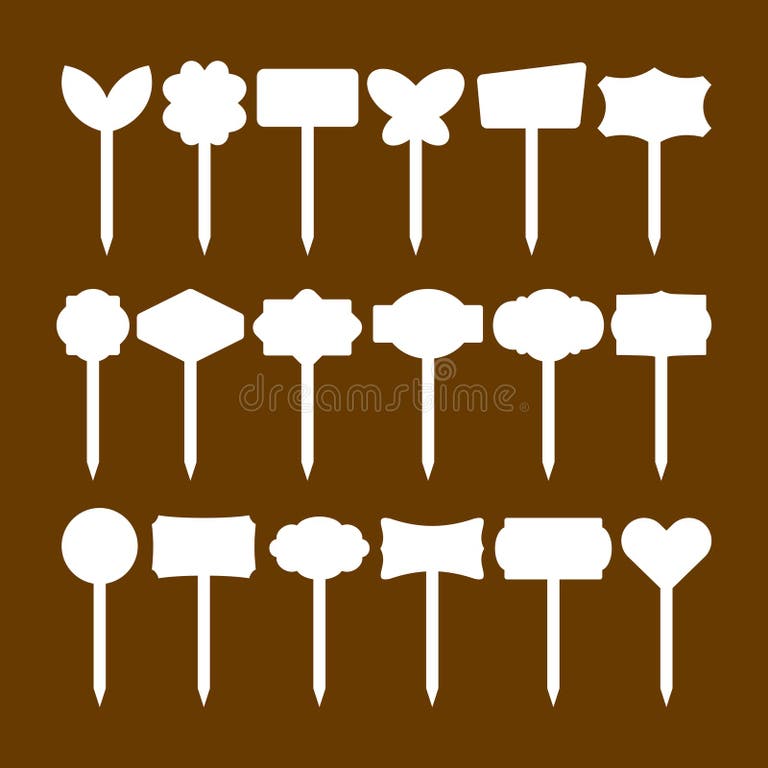 Garden Marker SVG, Plant Label Cut File, Garden Stake Shape Silhouette ...