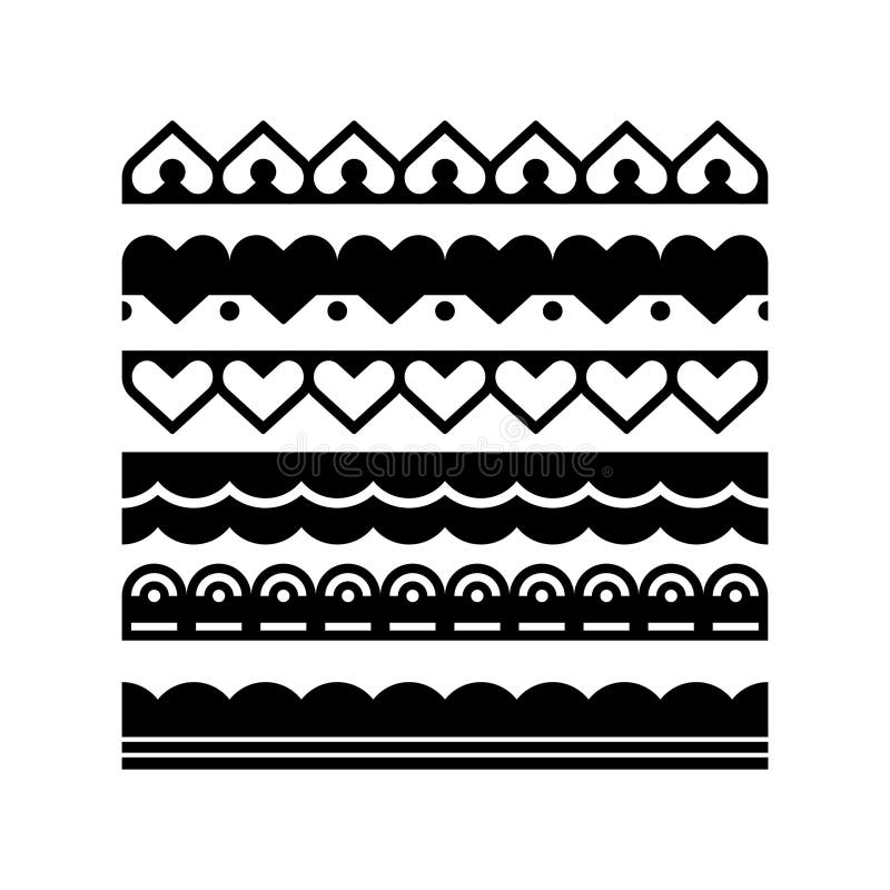 Lace Border SVG, Decorative Border Vector, Cut File Trim Pattern Stock ...