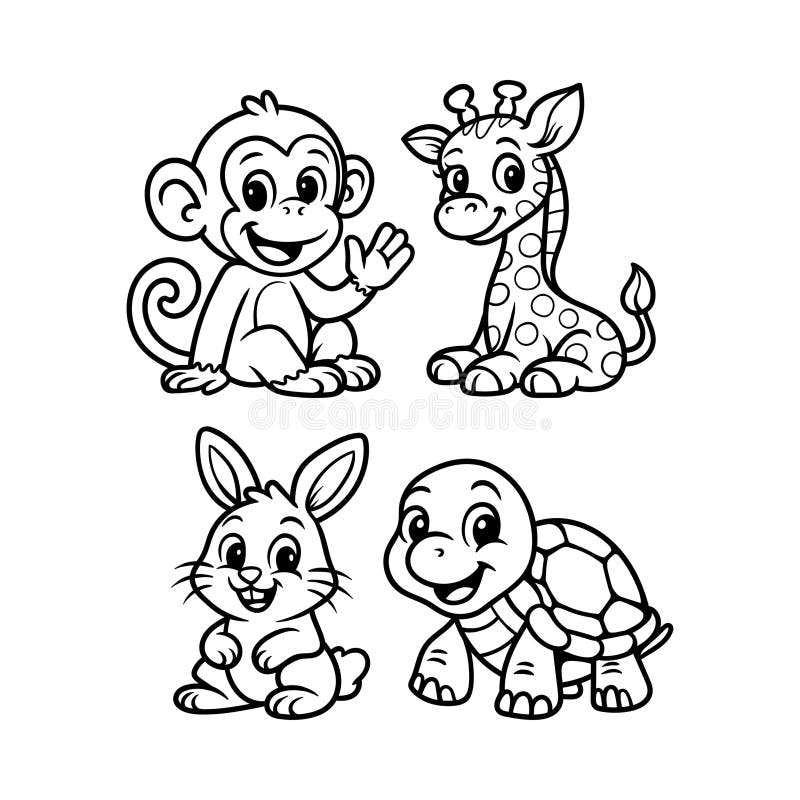 Cute Monkey Compilation Stock Illustrations – 13 Cute Monkey ...