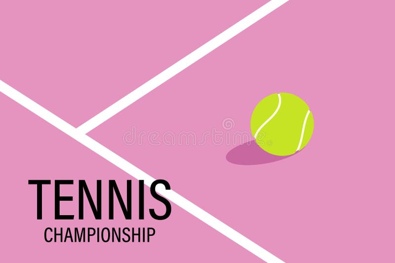 Simple Sports Background. Tennis Competition. Poster with Tennis Ball ...