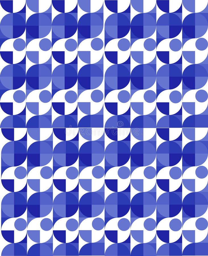 Abstract Geometric Combination of Blue Stock Illustration ...