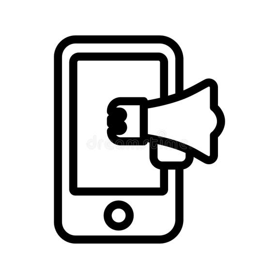 Mobile Advertisement Icon stock vector. Illustration of advertisement ...