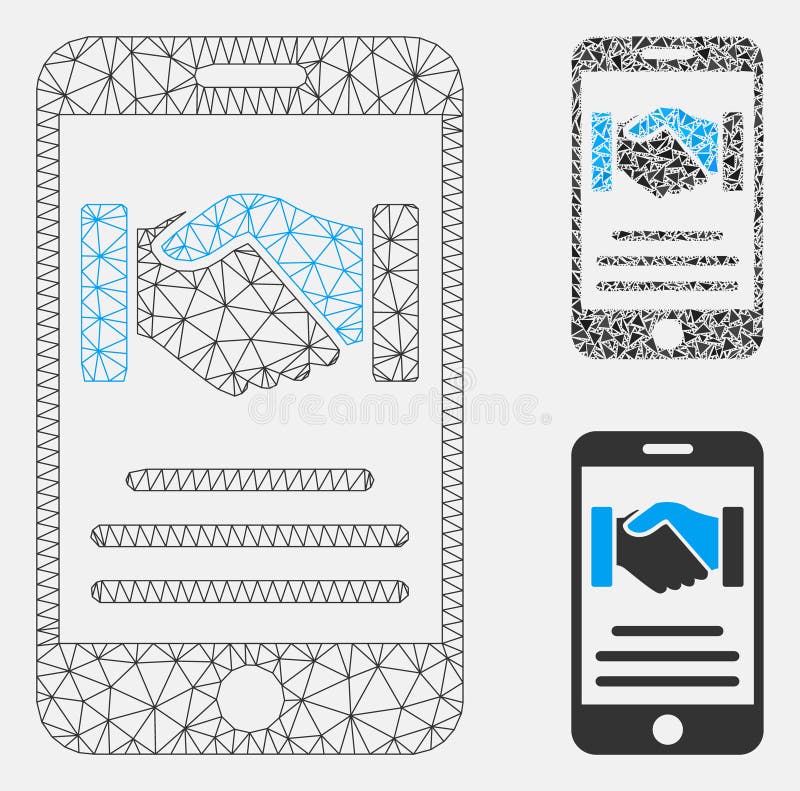 Mobile Agreement Handshake Vector Mesh Carcass Model and Triangle ... Mobile Agreement Handshake Vector Mesh Carcass Model and Triangle ...