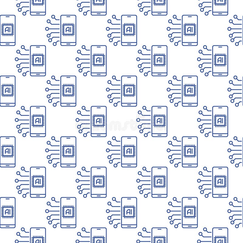 Mobile AI Cyber Technology in Smartphone Vector Artificial Intelligence ...