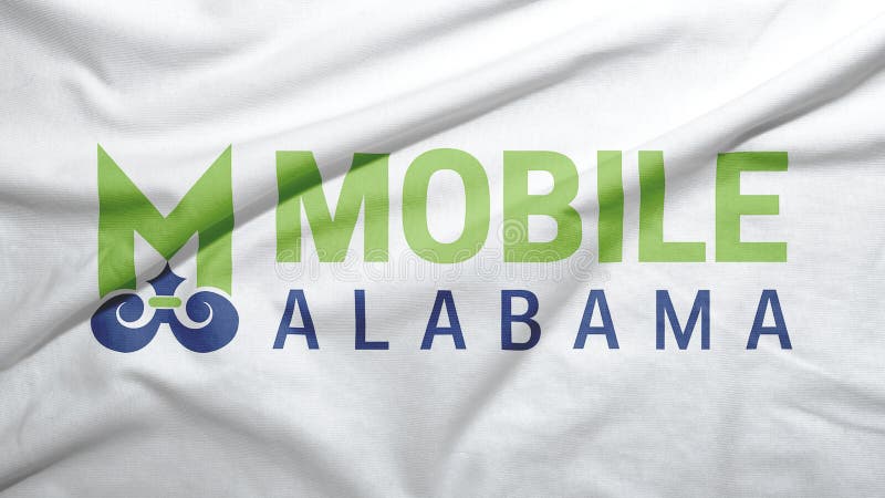 Mobile of Alabama of United States Flag Background Stock Image - Image ...