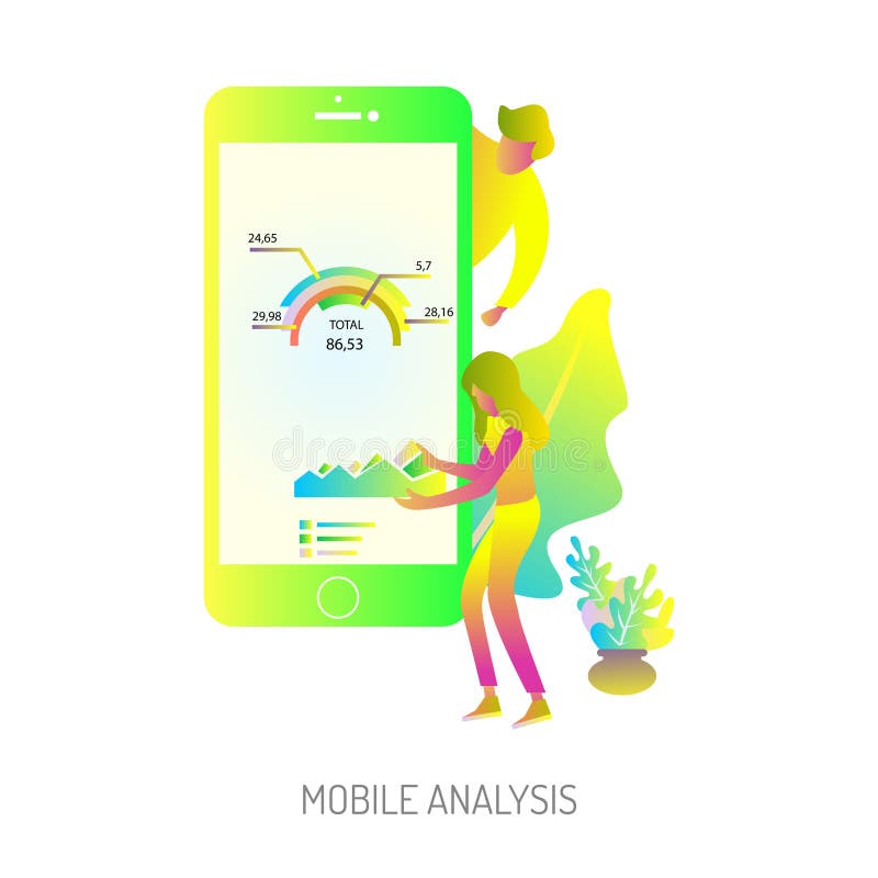 Mobile Analysis Conceptual Design Stock Vector - Illustration of ...
