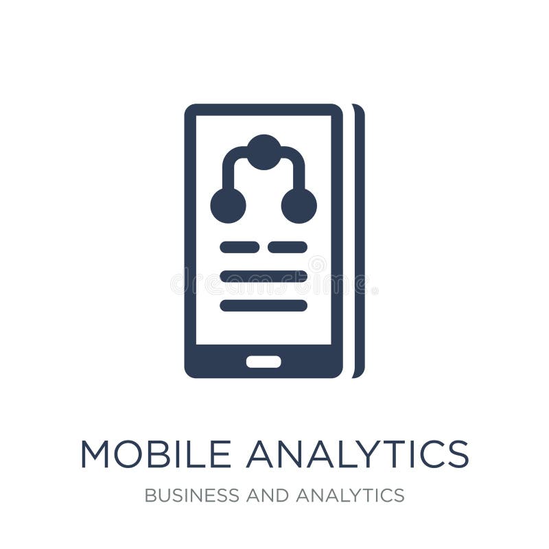Mobile Analytics Icon. Trendy Flat Vector Mobile Analytics Icon Stock ...