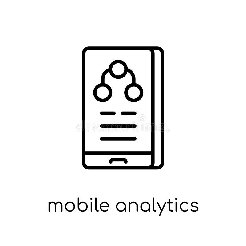Mobile Analytics Icon. Trendy Modern Flat Linear Vector Mobile a Stock ...