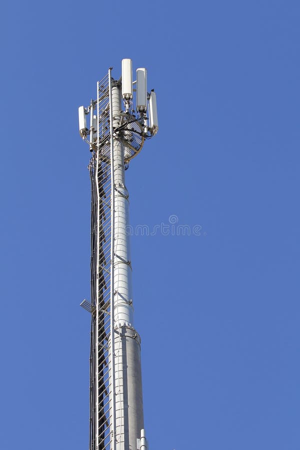 Mobile Antennas in the City Stock Photo - Image of structure, frequency ...