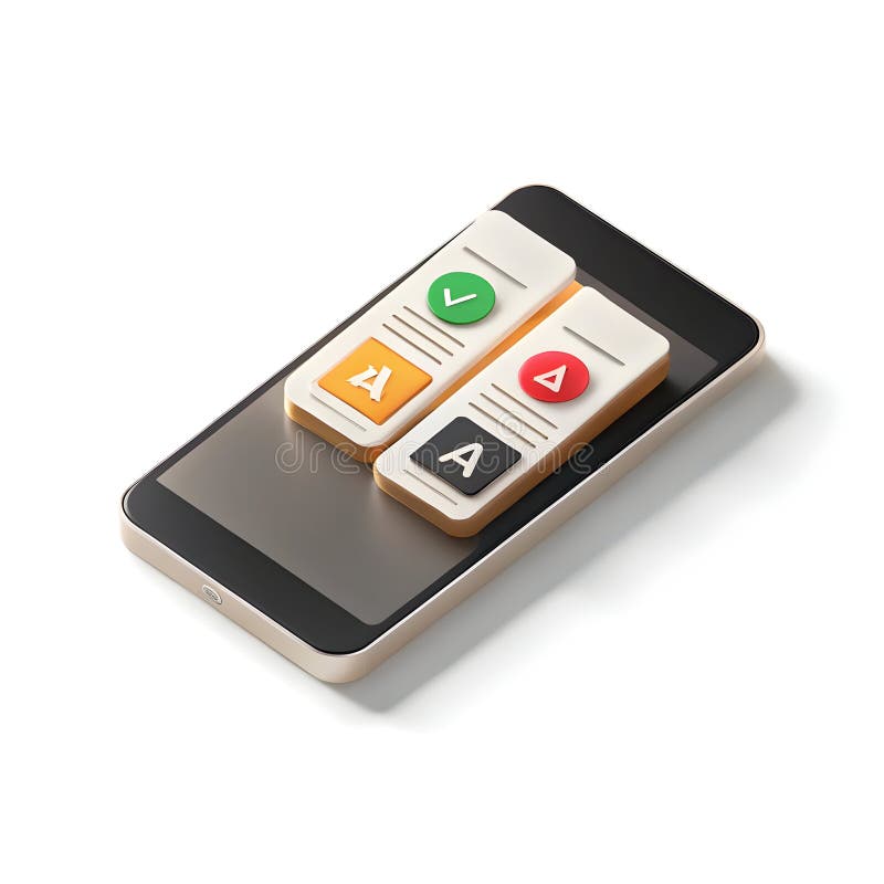 Mobile App a B Testing Dashboard Comparison Data Stock Illustration ...