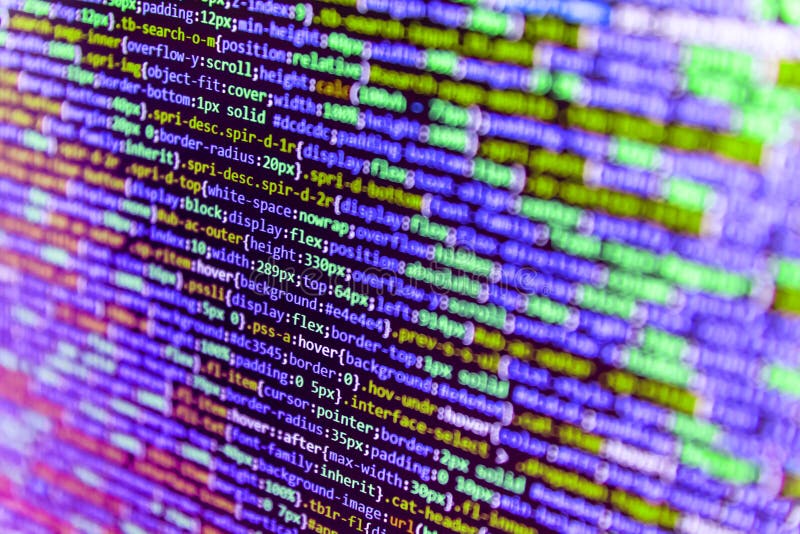 Mobile App Building. Programming Code Abstract Background Screen of ...